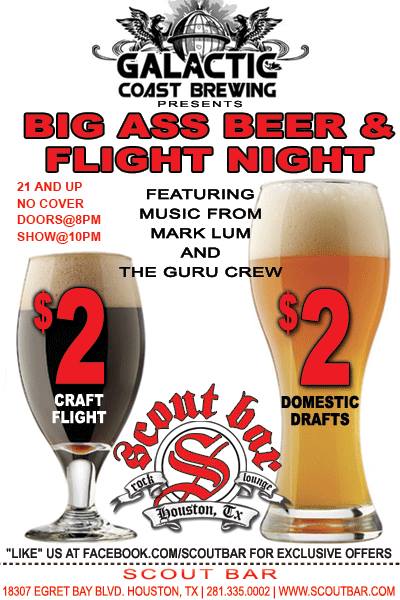 Galactic Coast Brewing presents $2 Big Ass Beer & Flight Night ...